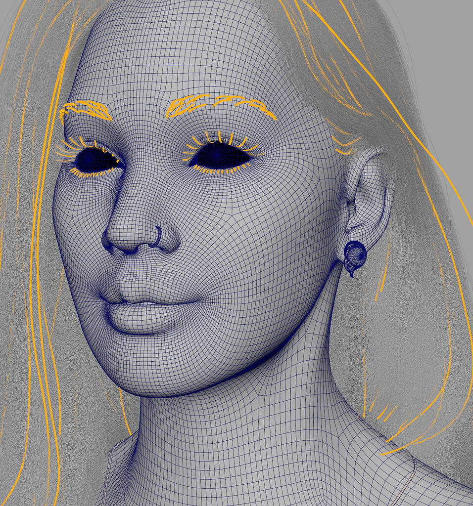 ️Lisa 3D model # Software: Maya, Mari, ZBrush, Xgen for hair and ...