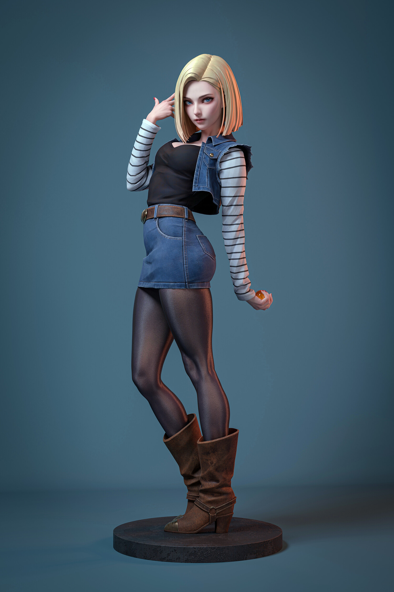 Android18# 3D sketch - DragonBall Fan Art - ZBrushCentral