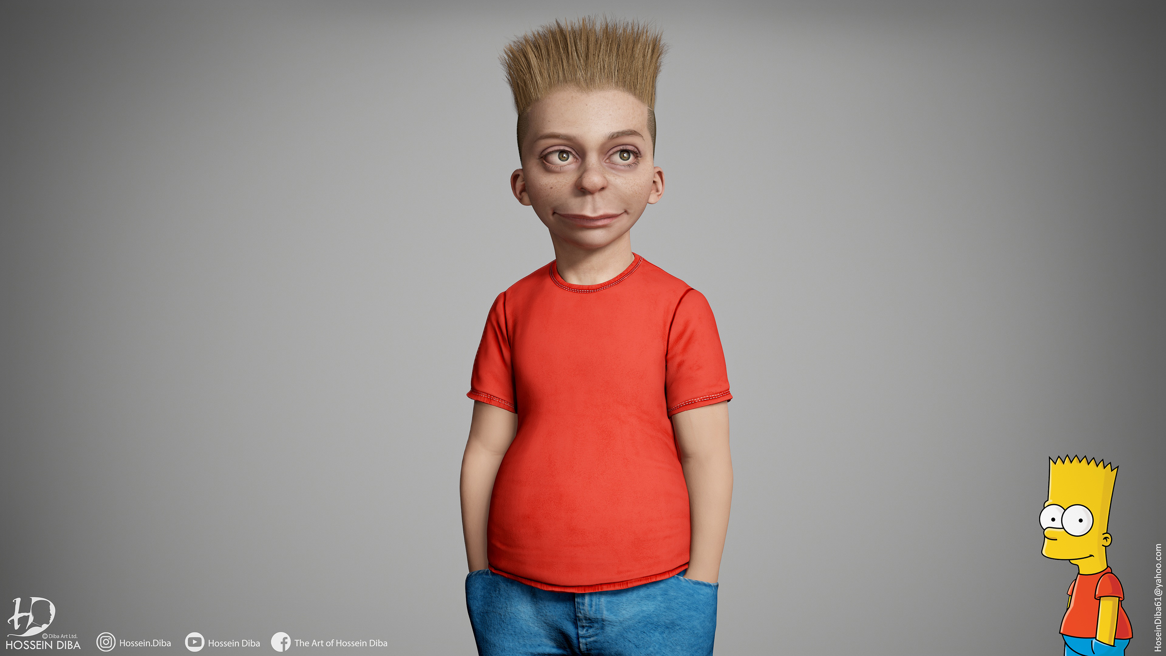 3D Model of Bart Simpson(Real time) - ZBrushCentral