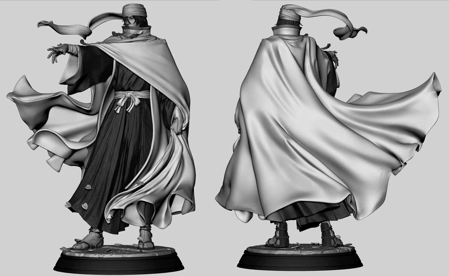Kuchiki Byakuya - Bleach statue - ZBrushCentral