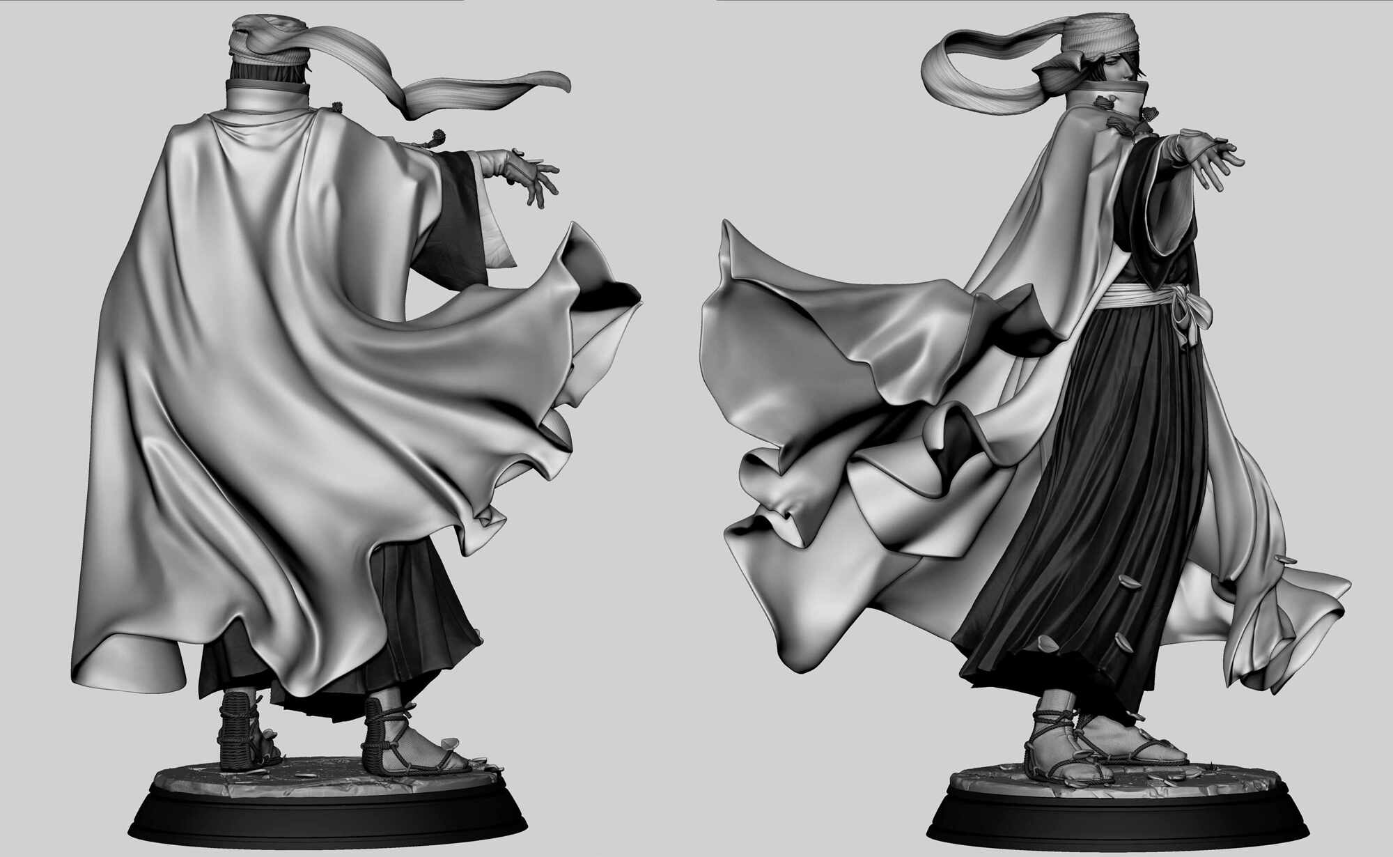 Kuchiki Byakuya - Bleach statue - ZBrushCentral