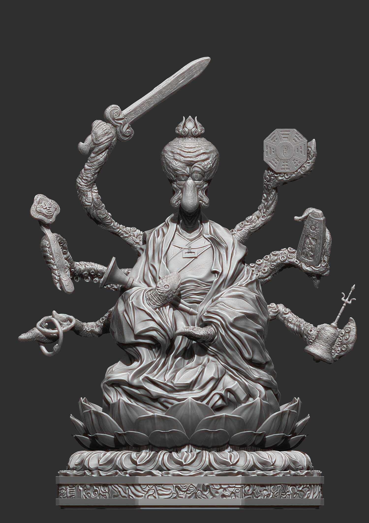 Eight-Armed Lord Octopus the Great - ZBrushCentral