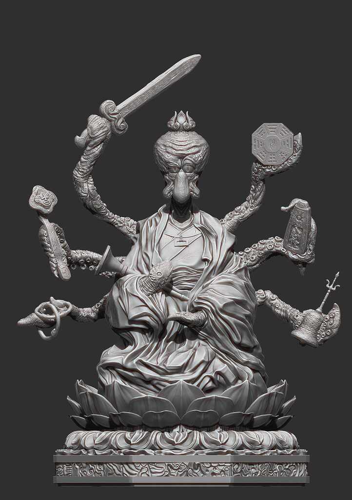 Eight-Armed Lord Octopus the Great - ZBrushCentral