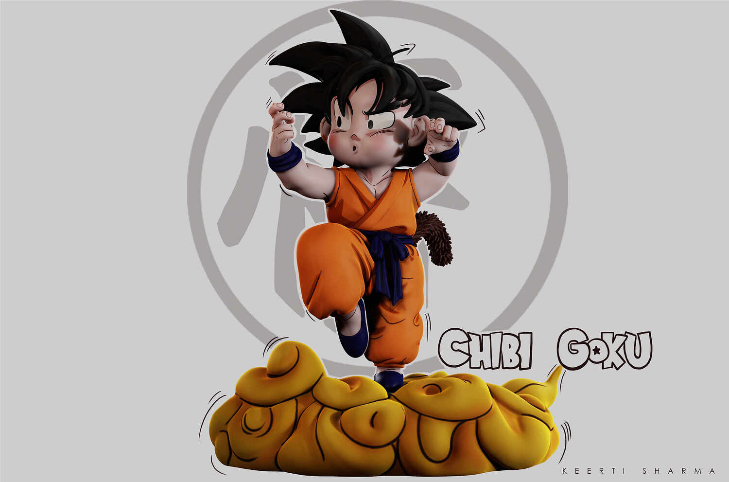 "CHIBI GOKU" Love for this cute little creature smiley 100 times bigger ...