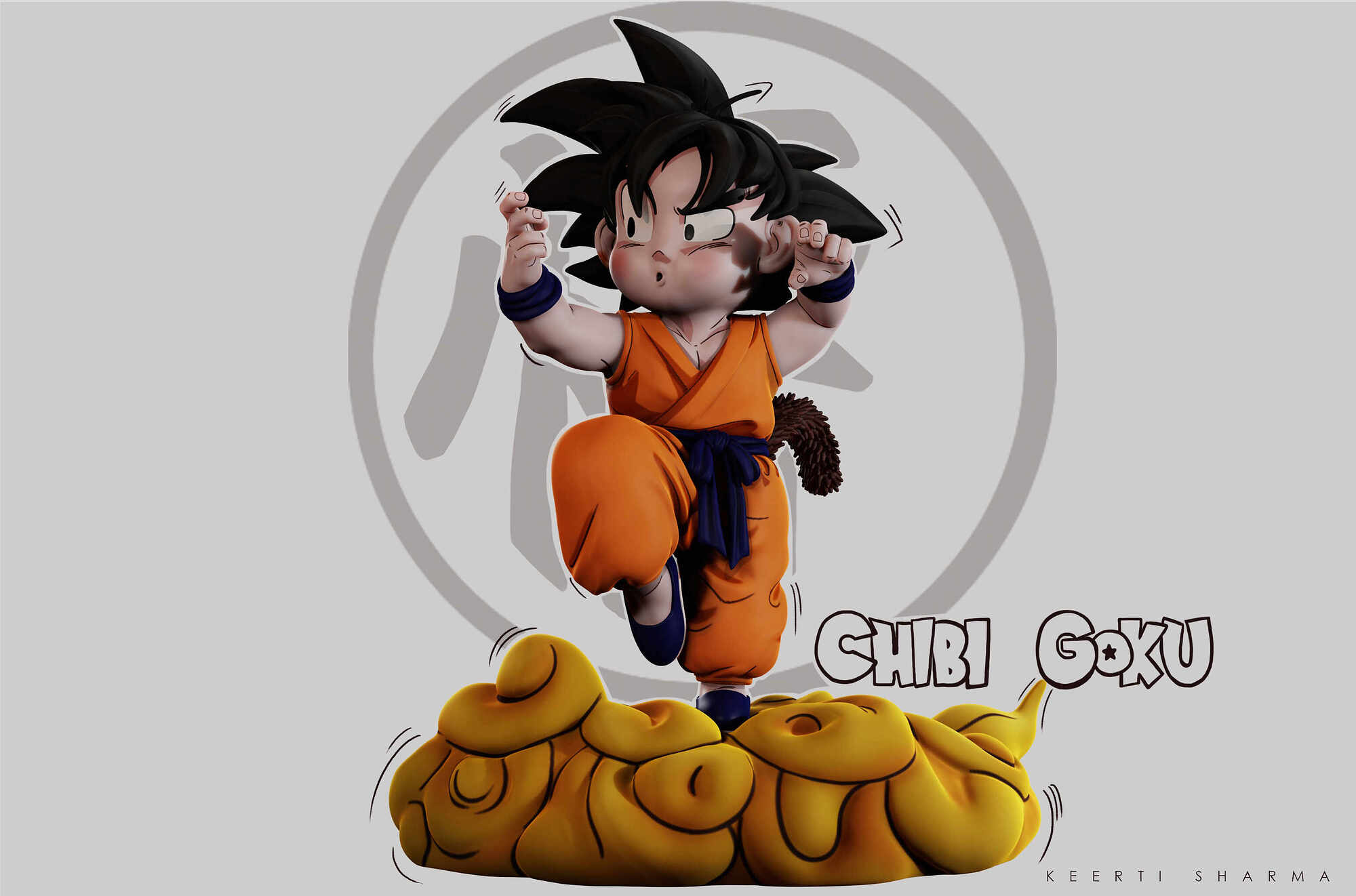 "CHIBI GOKU" Love for this cute little creature smiley 100 times bigger ...