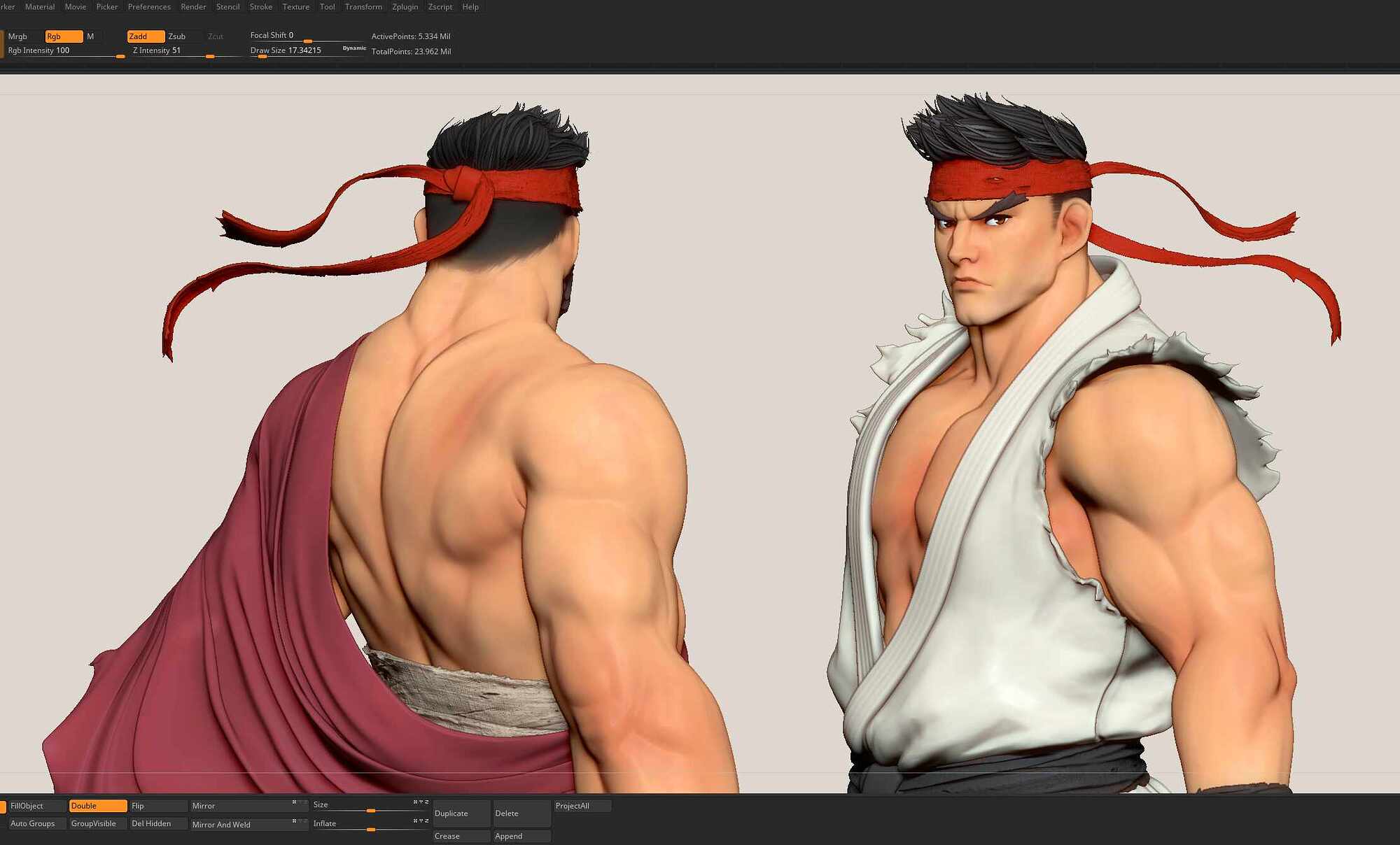 Ryu (Complete) - ZBrushCentral