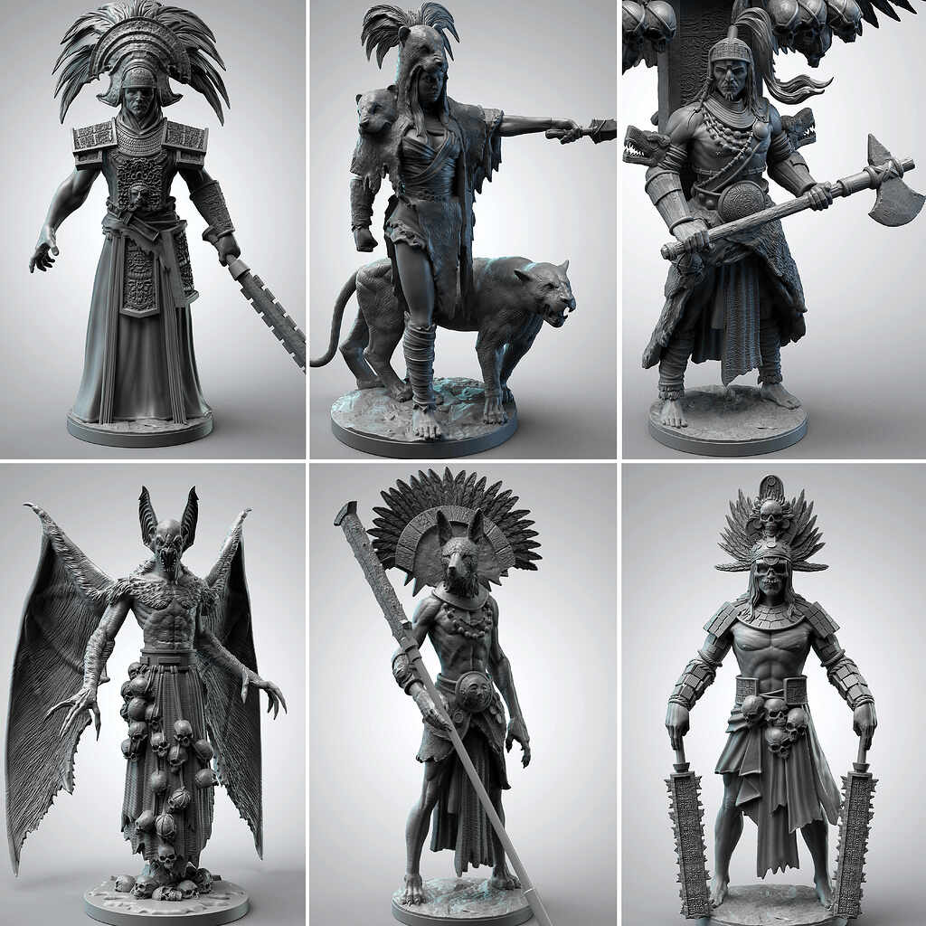 Yucatan Boardgame Miniatures - ZBrushCentral