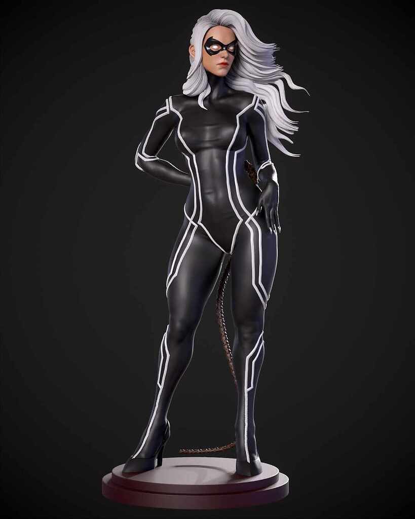 Black Cat Fan art print - ZBrushCentral
