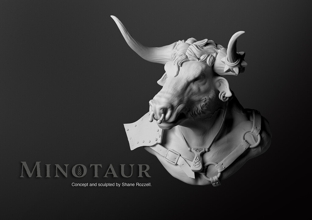 Minotaur Bust - ZBrushCentral