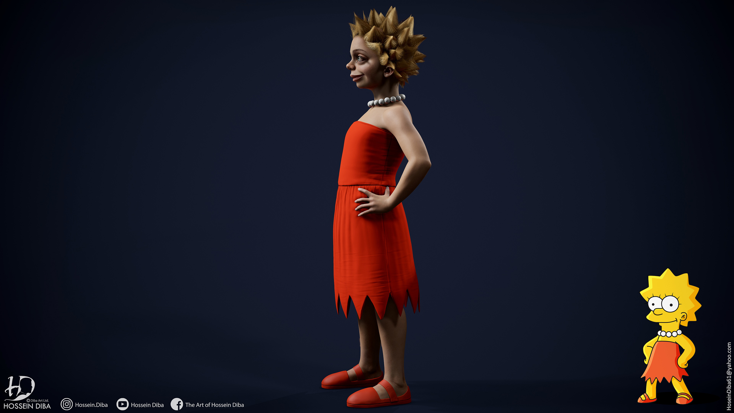 3D Model of Lisa Simpson(Real time) - ZBrushCentral