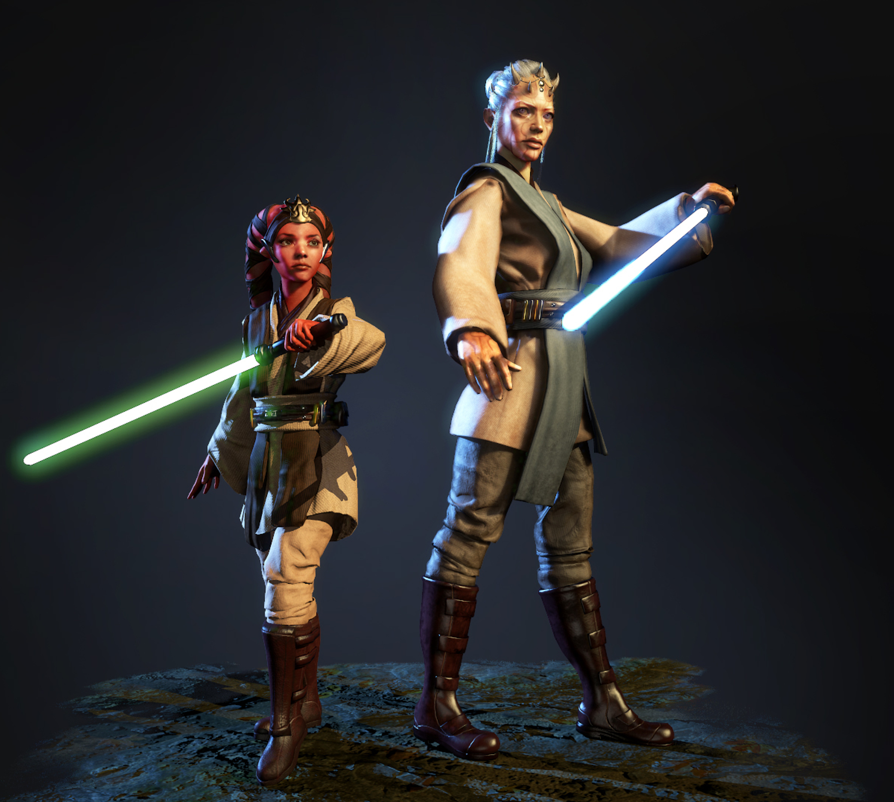 Jedi master and Padawan - ZBrushCentral