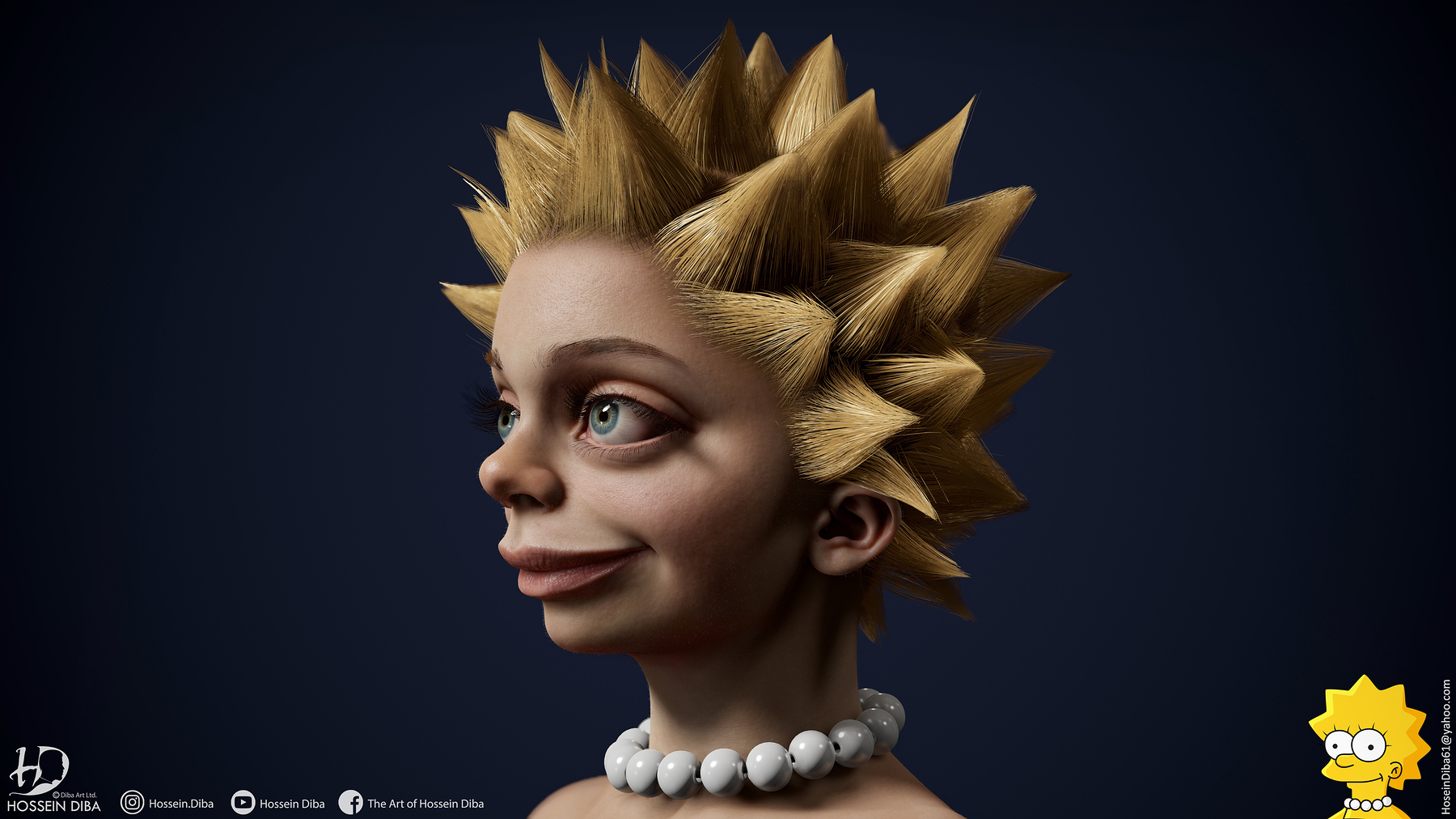 3D Model of Lisa Simpson(Real time) - ZBrushCentral