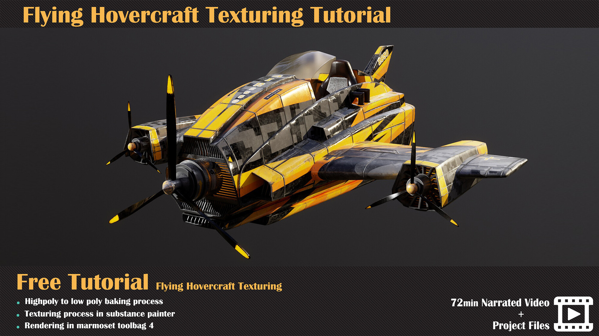 Free Tutorial - Flying Hovercraft Texturing - ZBrushCentral