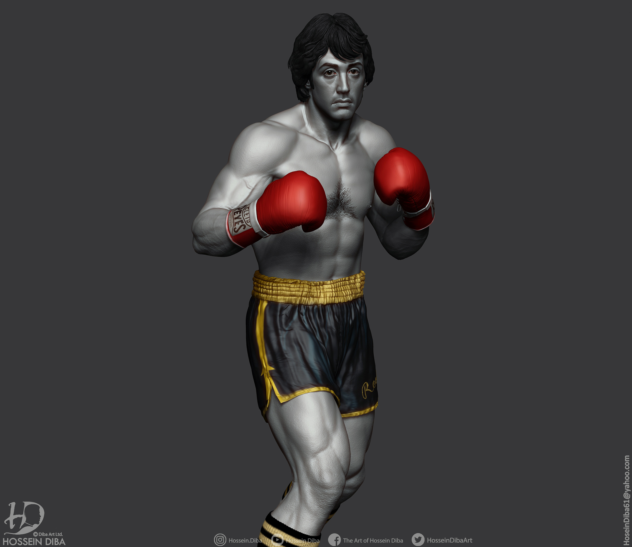 3D Statue of Rocky Balboa - ZBrushCentral