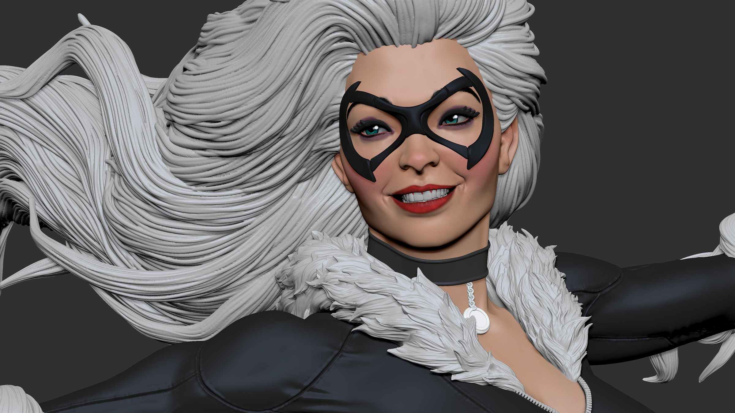 Black Cat Fan Art Statue - ZBrushCentral