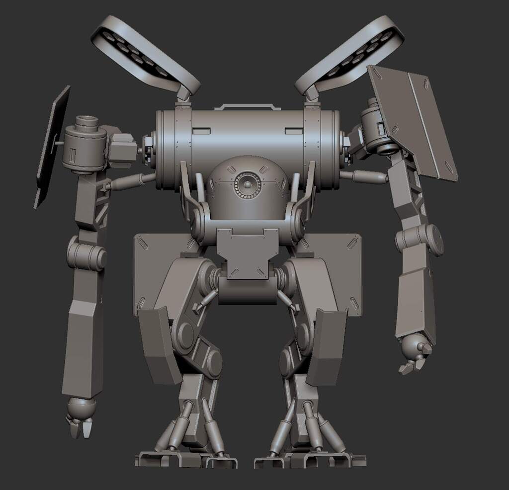 Cool little Robot Mech dude - ZBrushCentral
