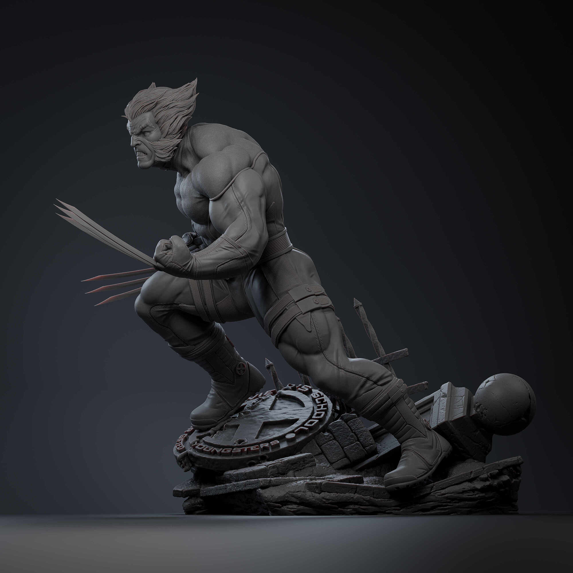 WOLVERINE CLAY RENDER FAN ART - ZBrushCentral