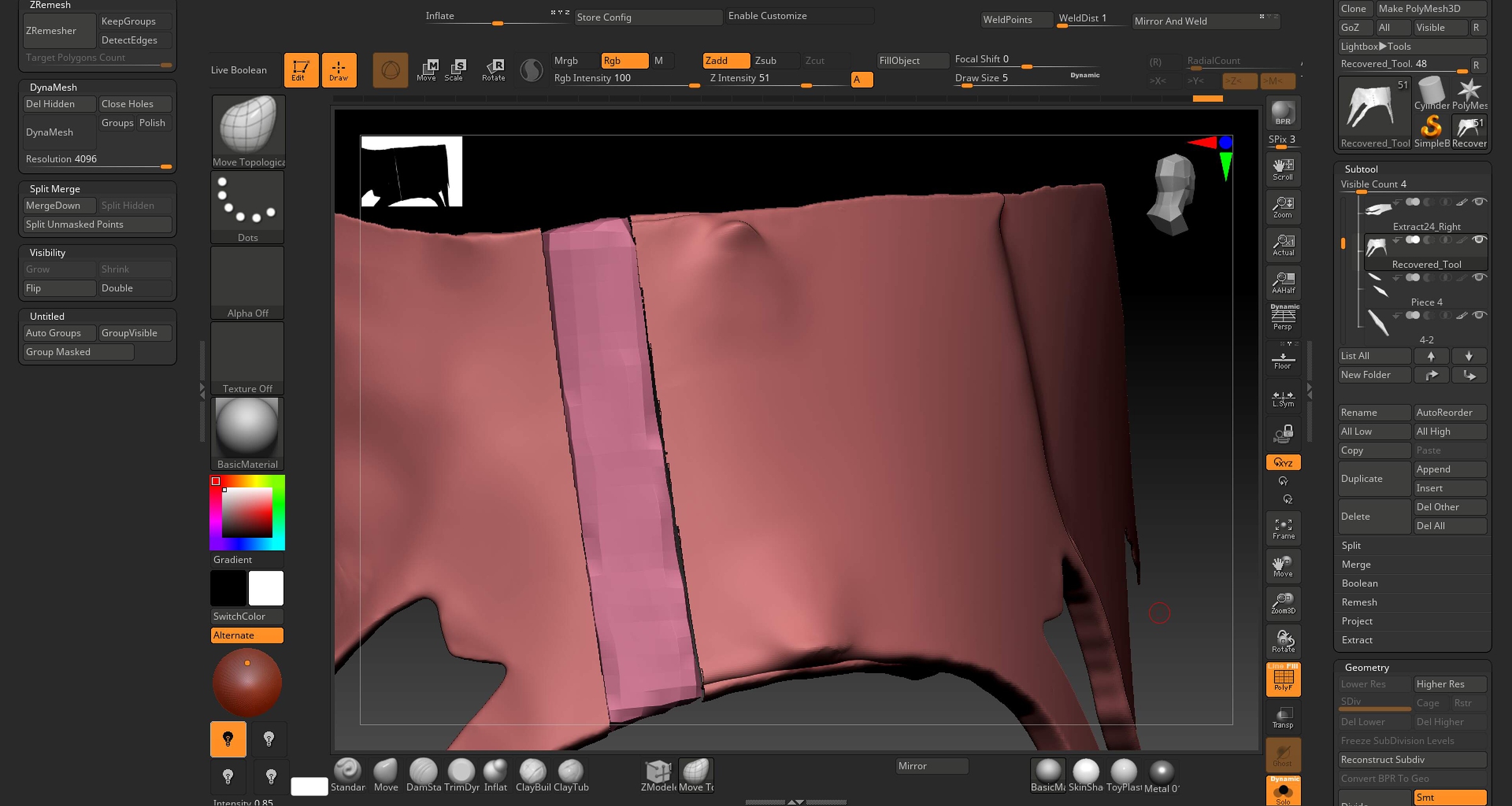 Dynamesh portion - ZBrushCentral