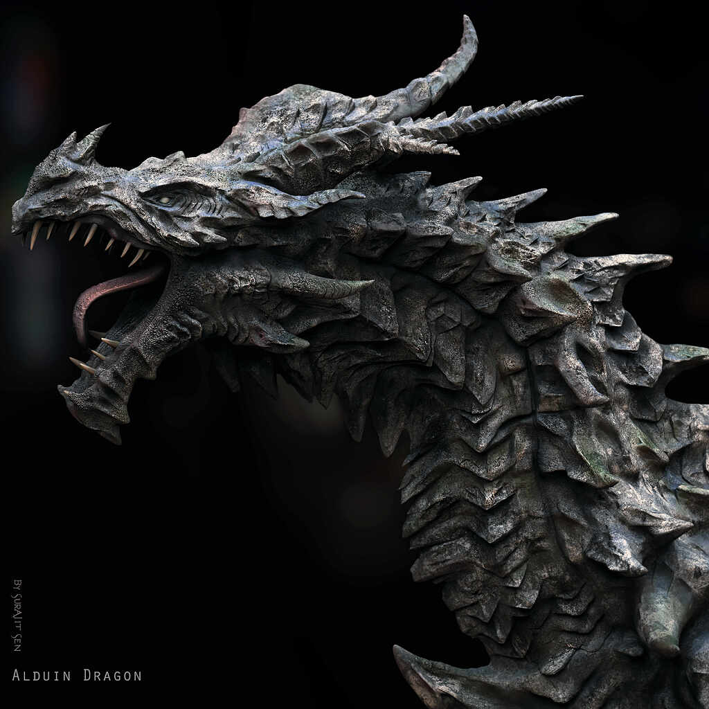 Alduin Dragon - Digital Sculptureby Surajit Sen - ZBrushCentral