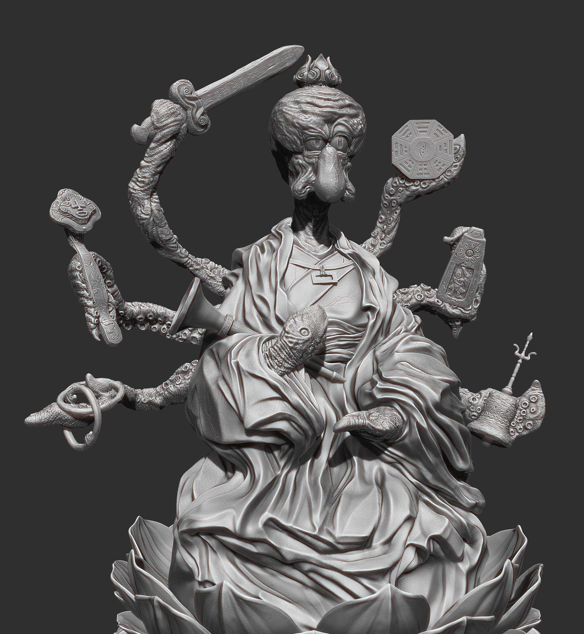 Eight-Armed Lord Octopus the Great - ZBrushCentral