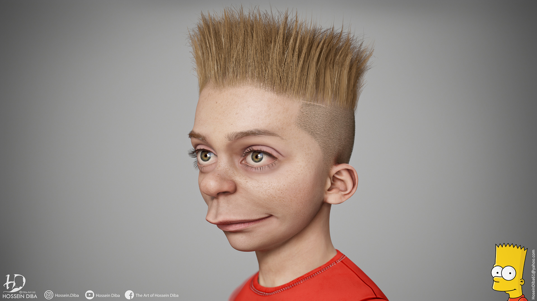 3D Model of Bart Simpson(Real time) - ZBrushCentral