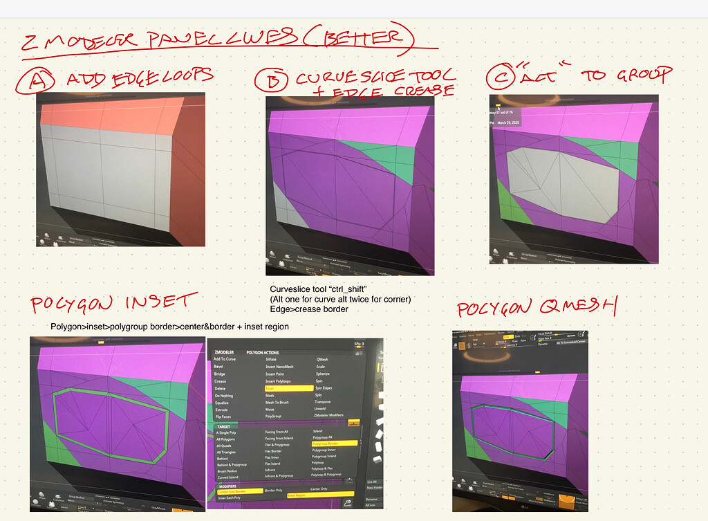 How can I make panel lines with zmodeler? - ZBrushCentral