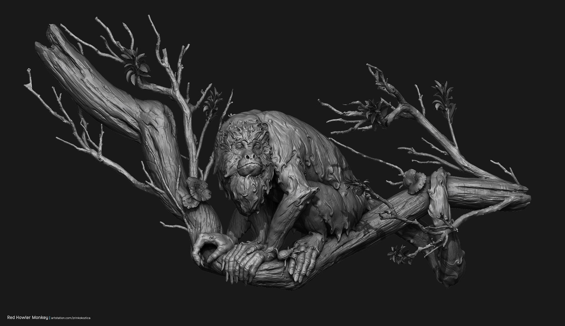 Red Howler Monkey - ZBrushCentral