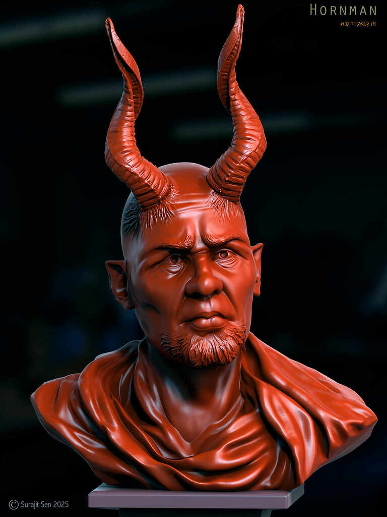Hornman - Digital Sculpture by Surajit Sen - ZBrushCentral