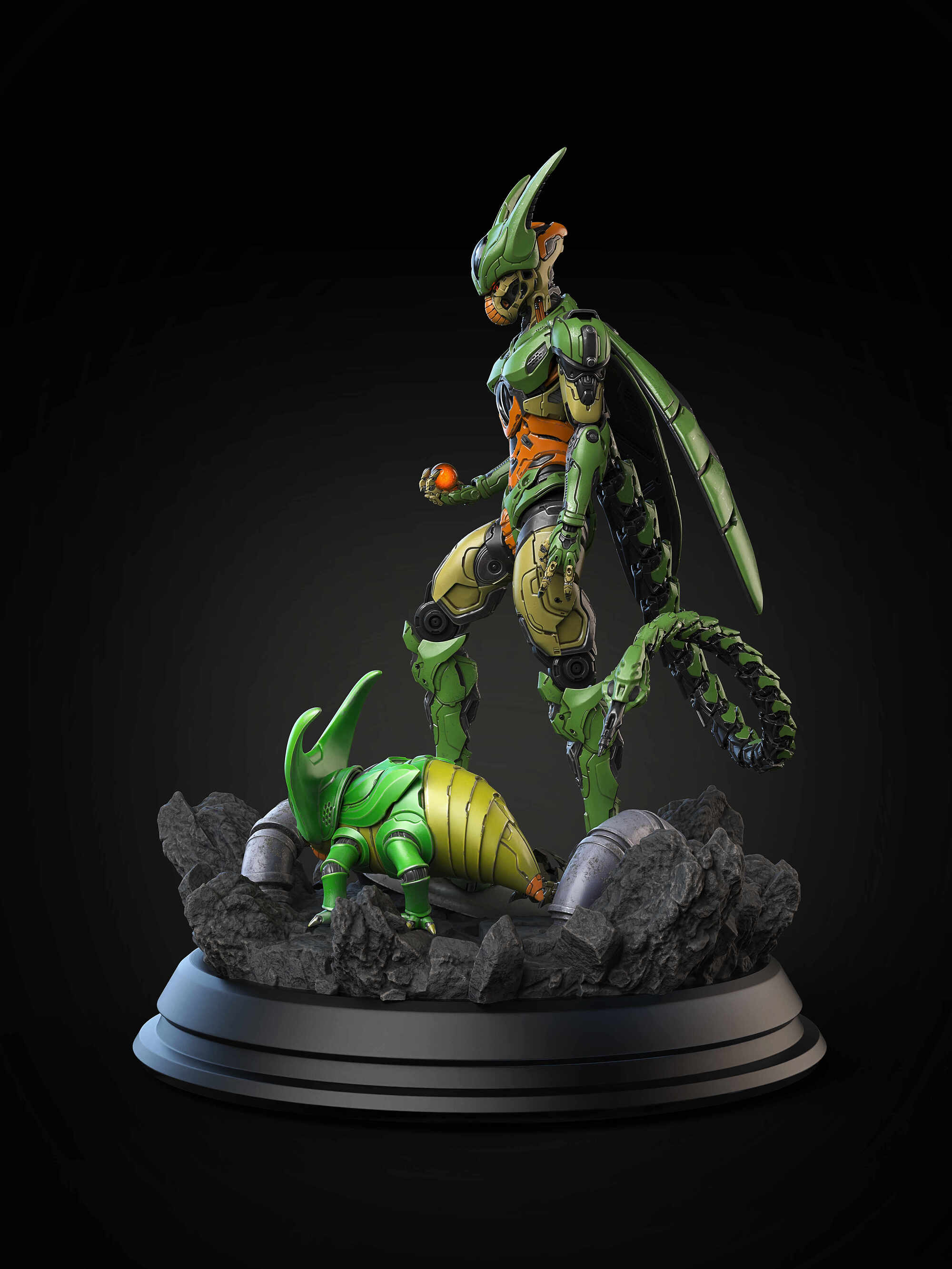 Dragon ball Imperfect Mecha Cell - ZBrushCentral