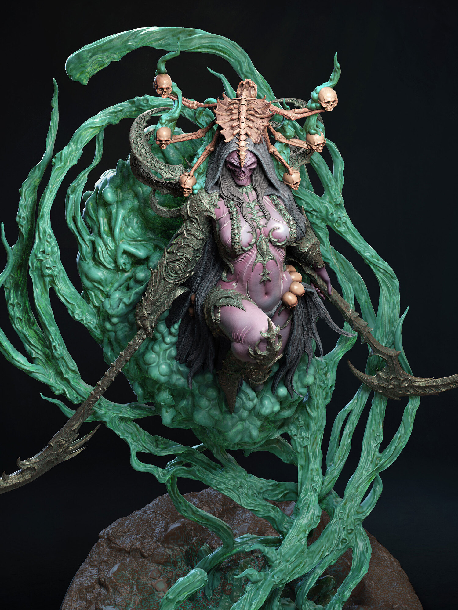 Female Death Elemental - ( Creature Caster ) - Miniatures - ZBrushCentral