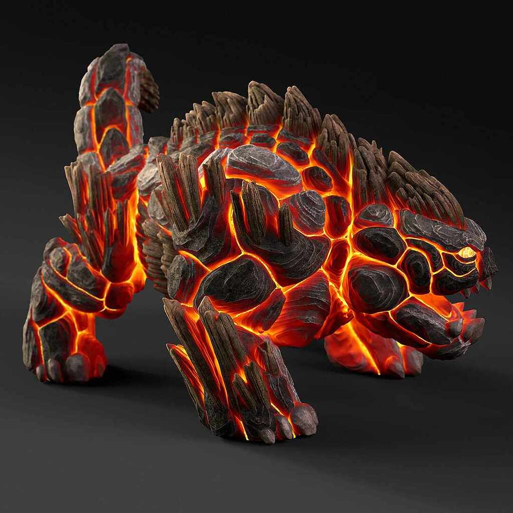 Lava elemental - Earth elemental - ZBrushCentral