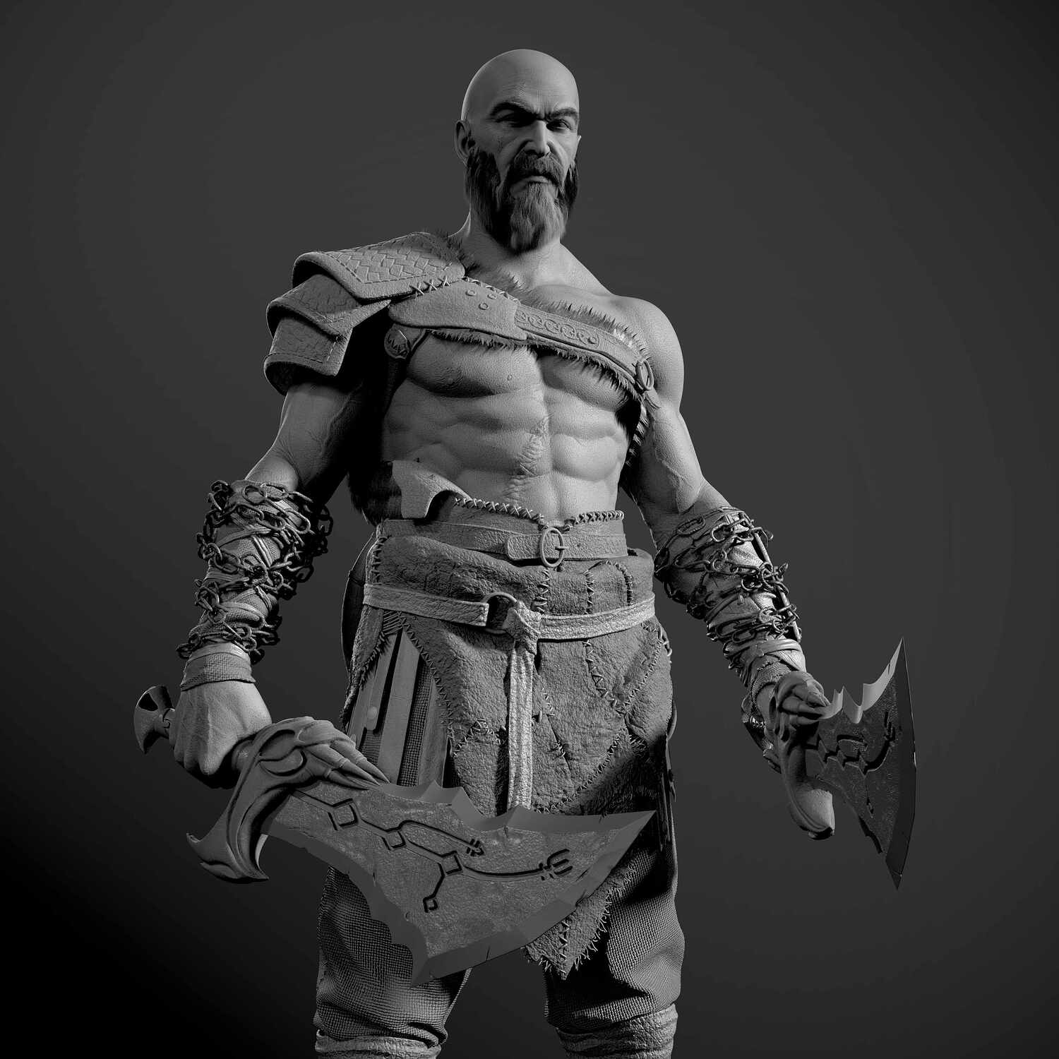 Kratos clay Render! - ZBrushCentral