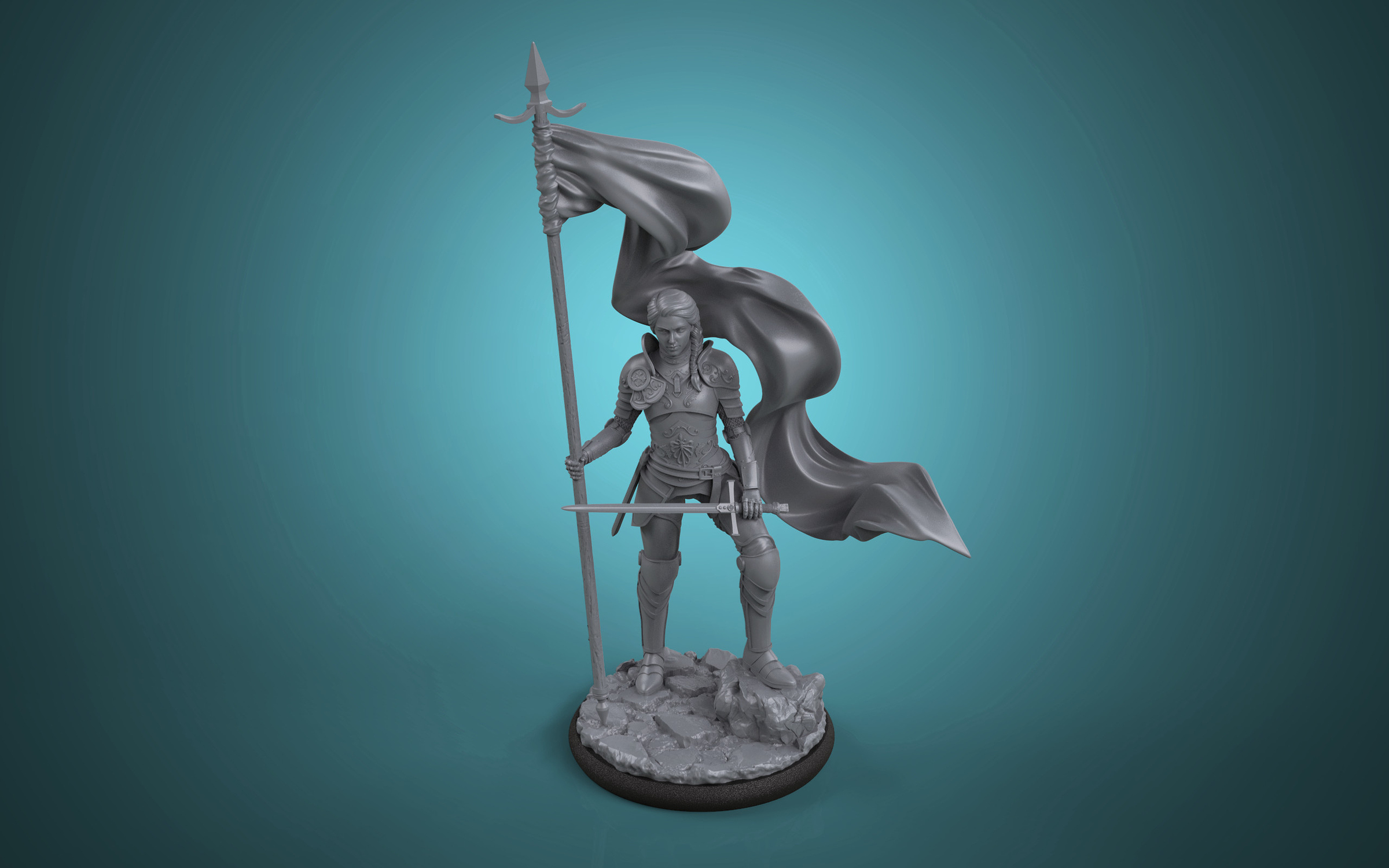Female Knight Miniature - ZBrushCentral