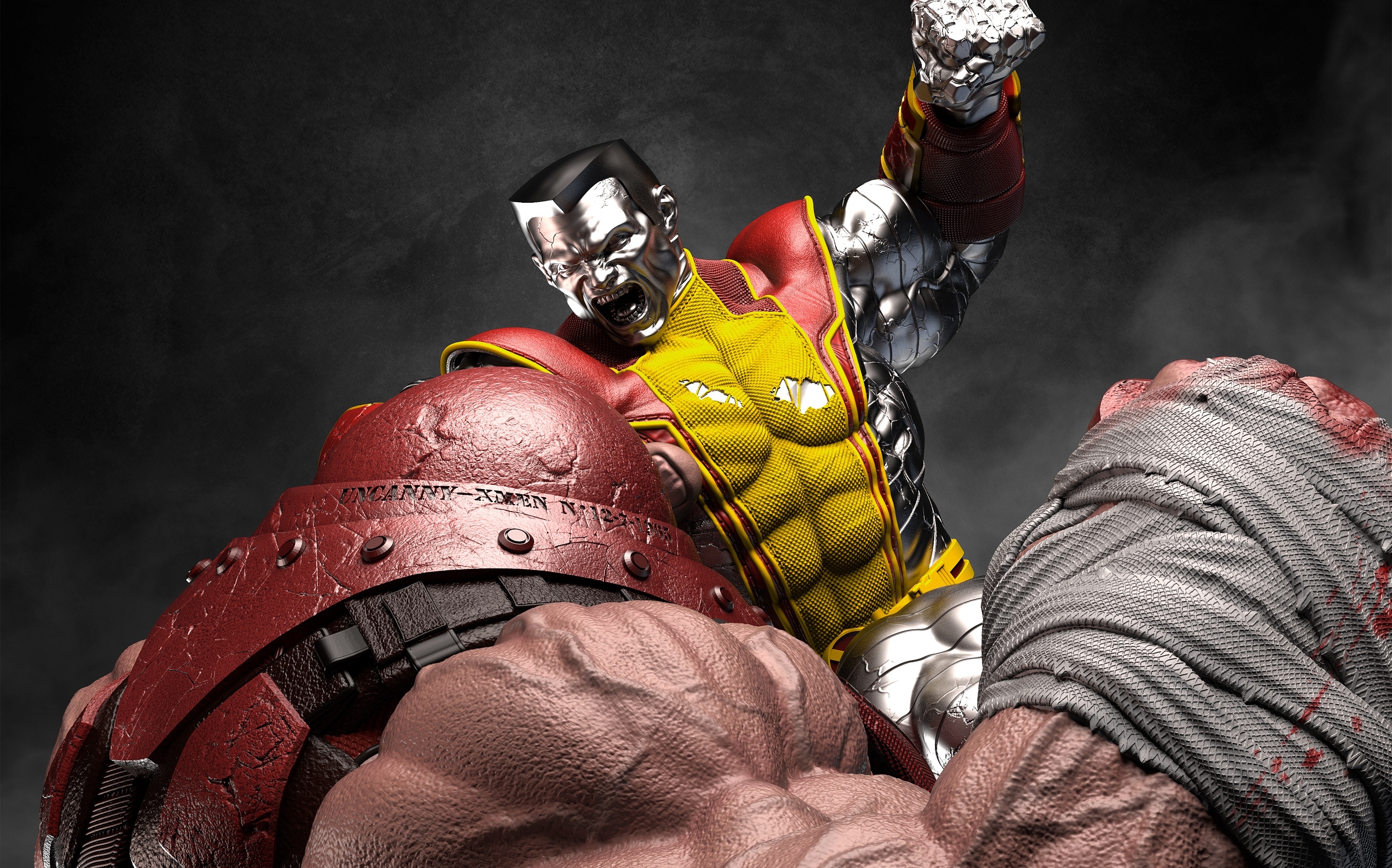 Juggernaut vs colossus - fan art (color renders) - ZBrushCentral