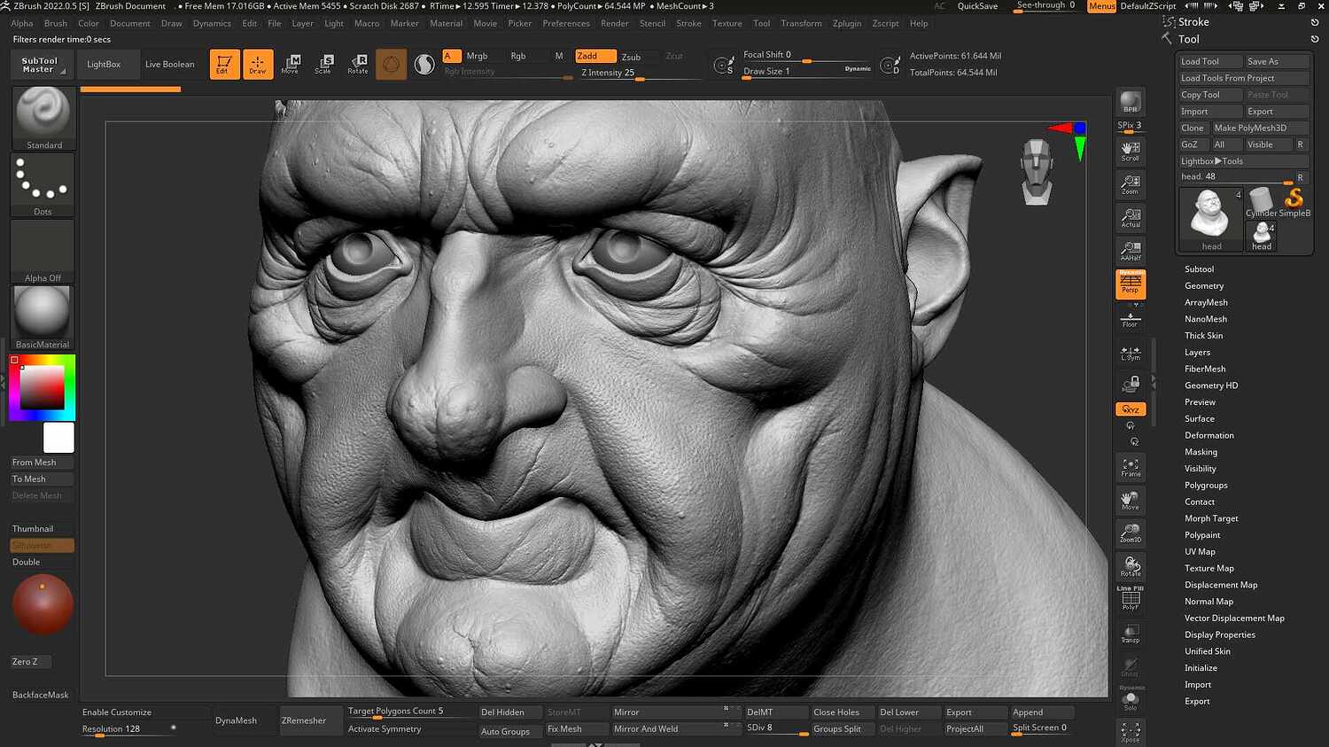 Realistic Character Portrait Masterclass Zbrushcentral 