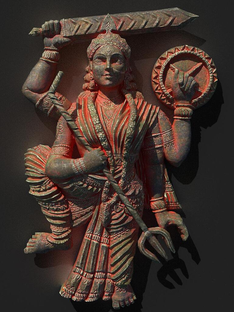 Statue of lord Mata Chamunda Devi - ZBrushCentral