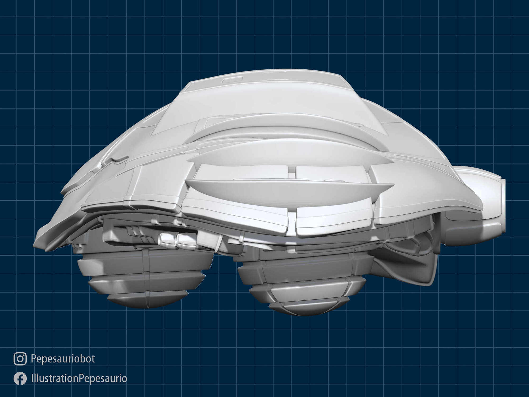 Samus Aran's Gunship blueprint - ZBrushCentral