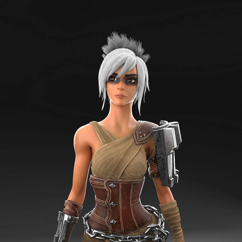 Game ready fan art Riven from League of Legends - ZBrushCentral