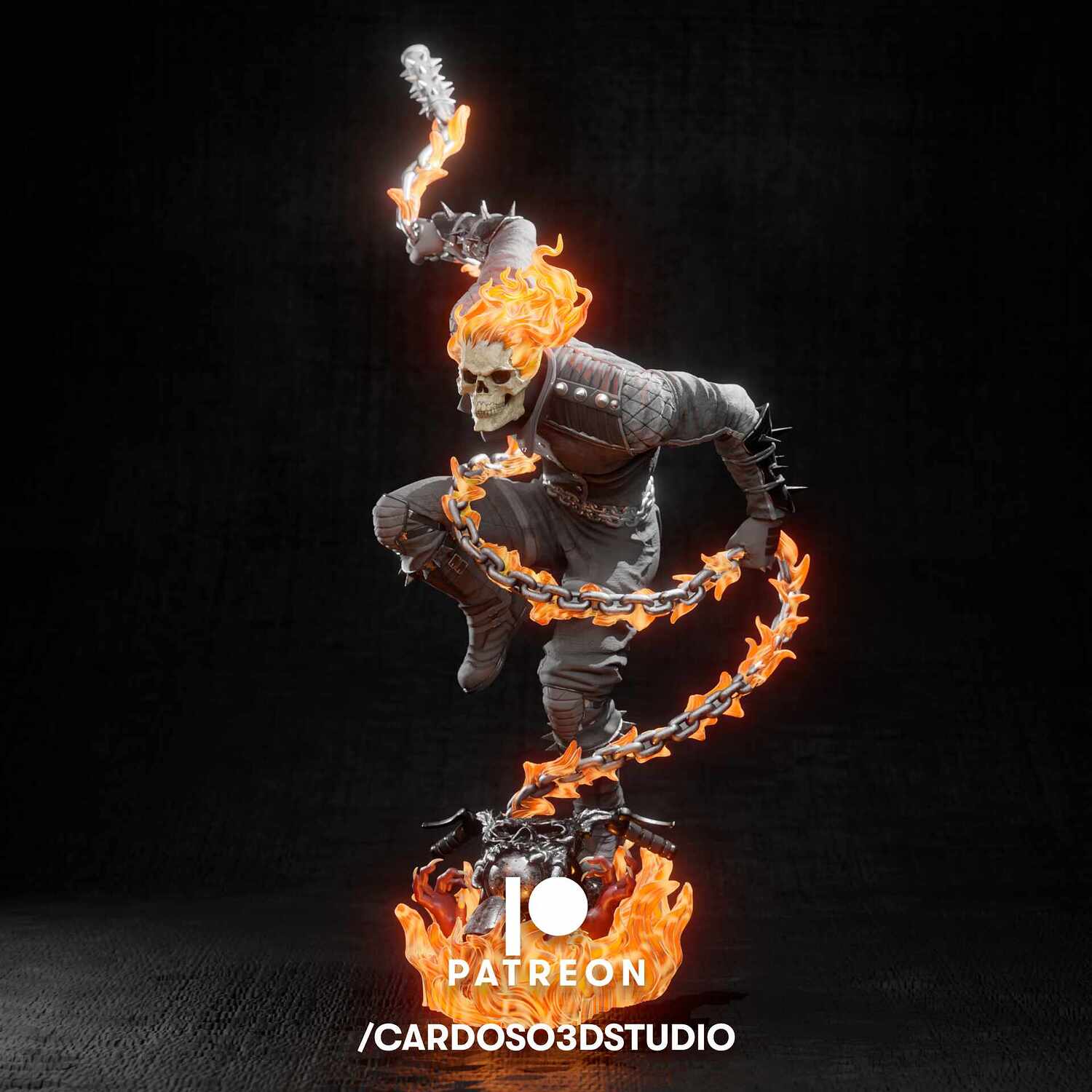 Ghost Rider statue - ZBrushCentral