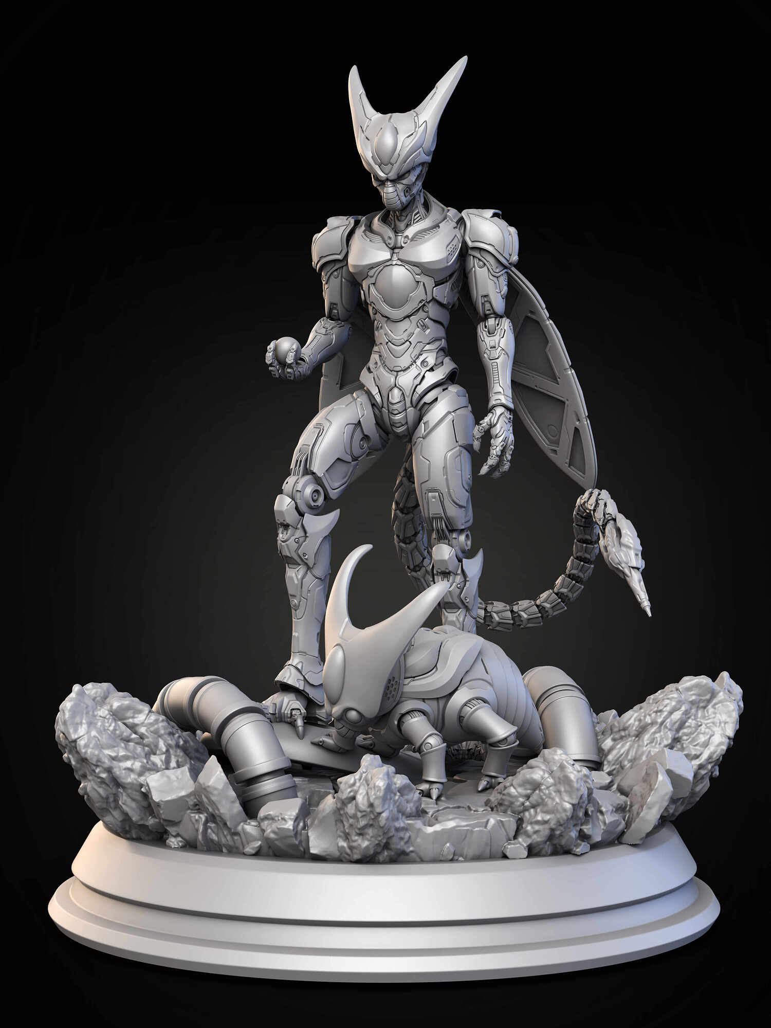 Dragon ball Imperfect Mecha Cell - ZBrushCentral