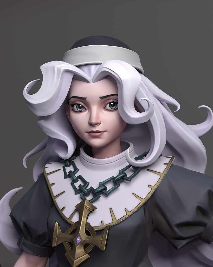 The Nun- Stylized Character - ZBrushCentral