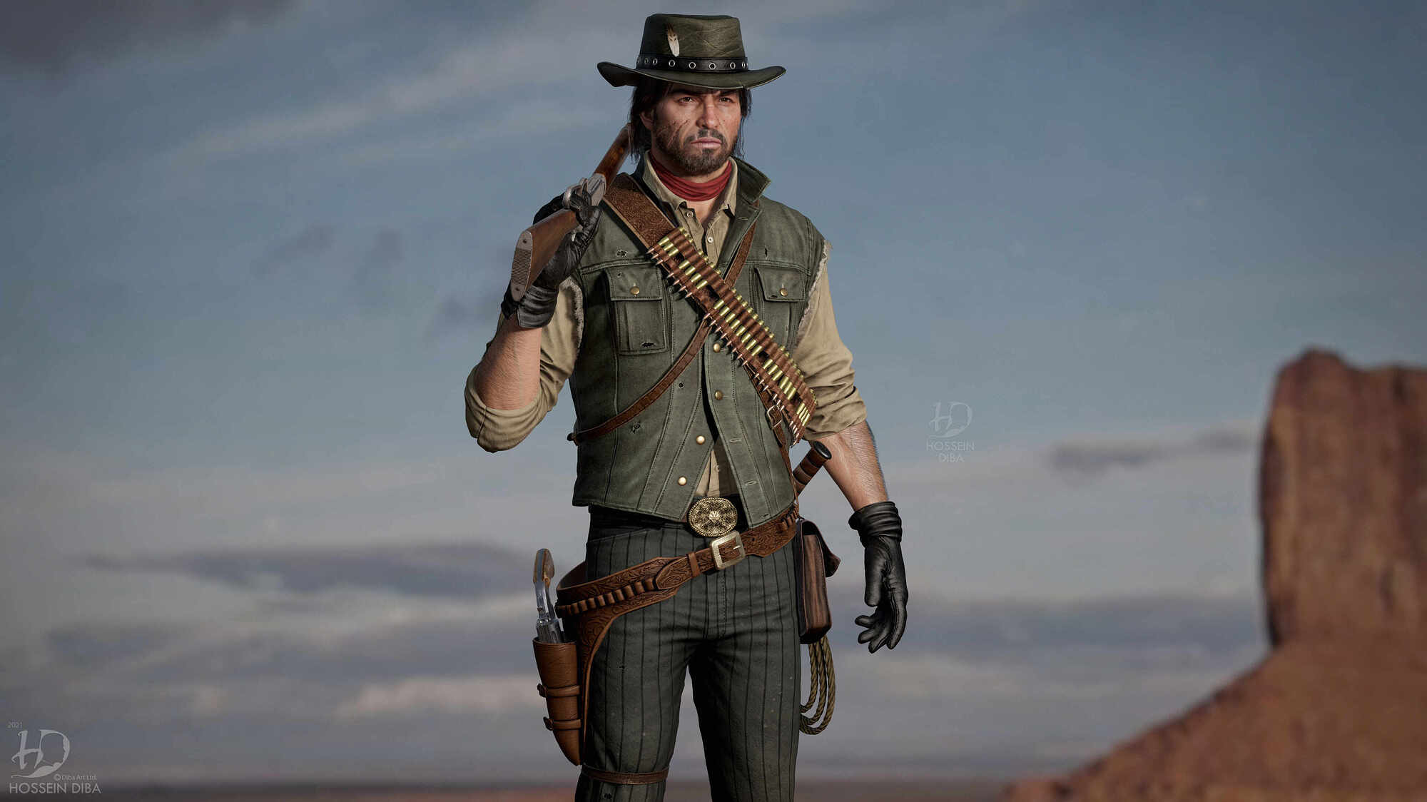 3D Model of John Marston (Real Time) - ZBrushCentral