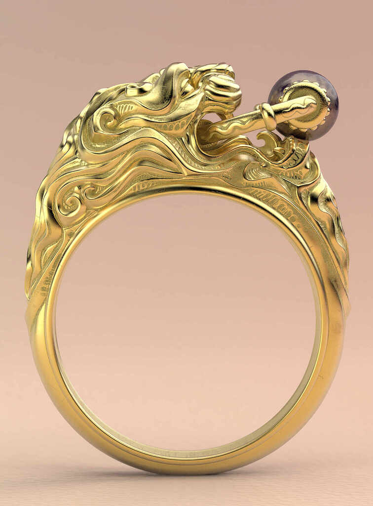 Knocker Lion Ring - ZBrushCentral