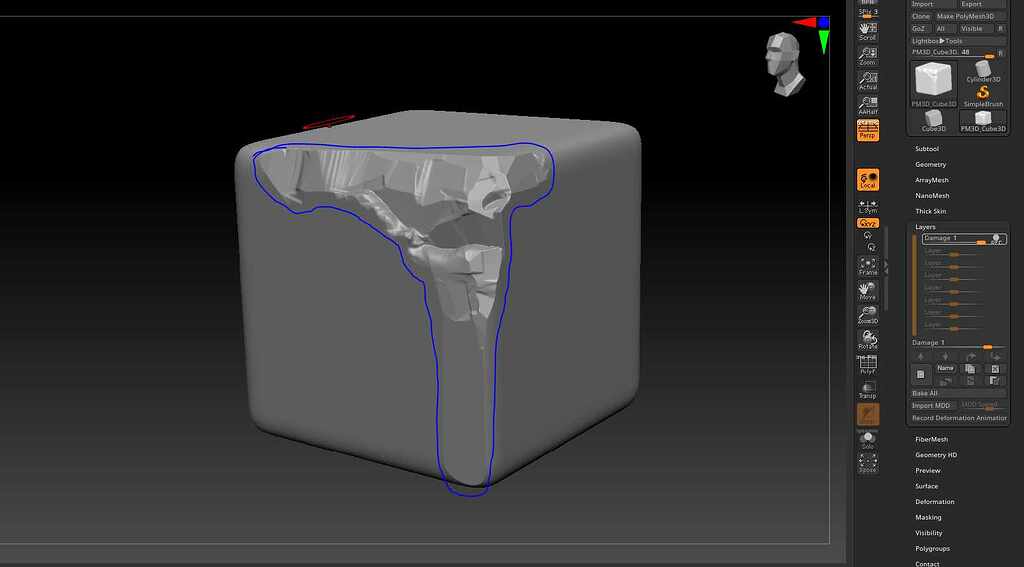 Creating Mask and/or Polypaint for a Layer with only sculpting ...