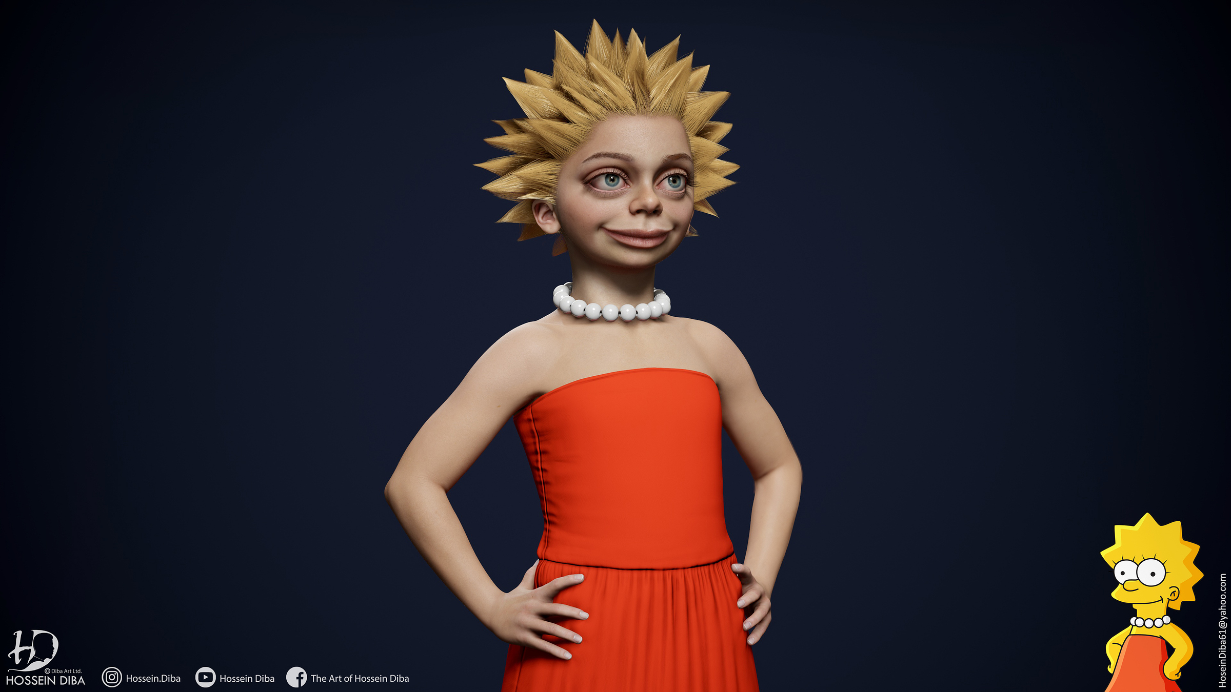 3D Model of Lisa Simpson(Real time) - ZBrushCentral