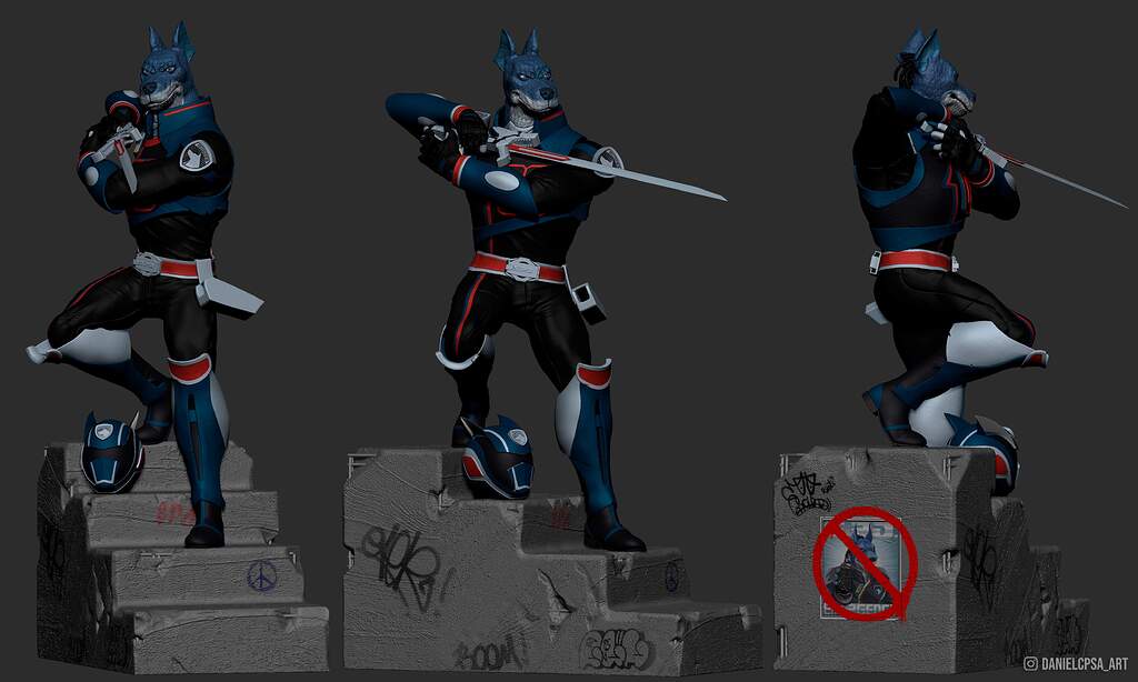 Commander Cruger, the S.P.D. Shadow Ranger - ZBrushCentral