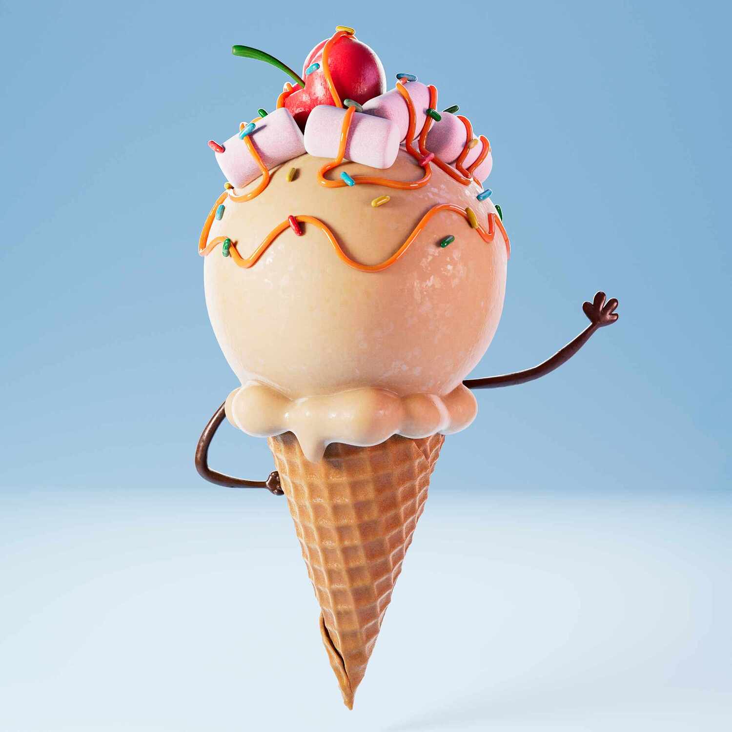 3D Ice Cream Character - ZBrushCentral