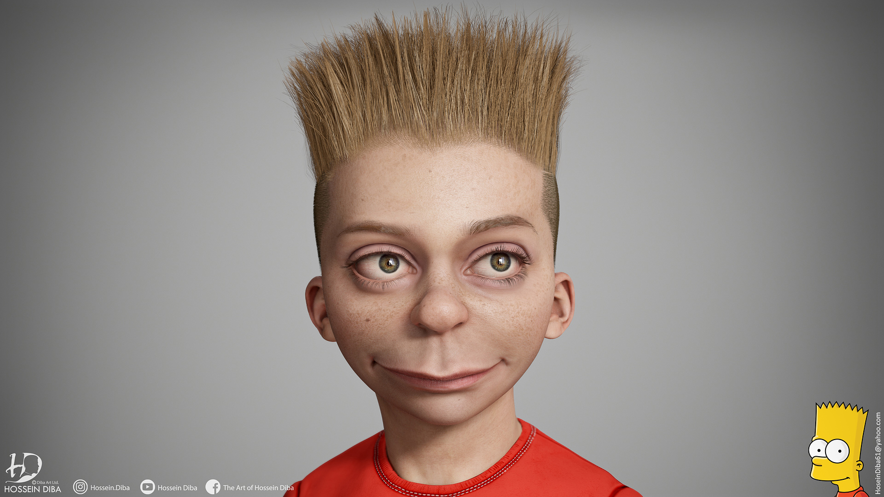 3D Model of Bart Simpson(Real time) - ZBrushCentral