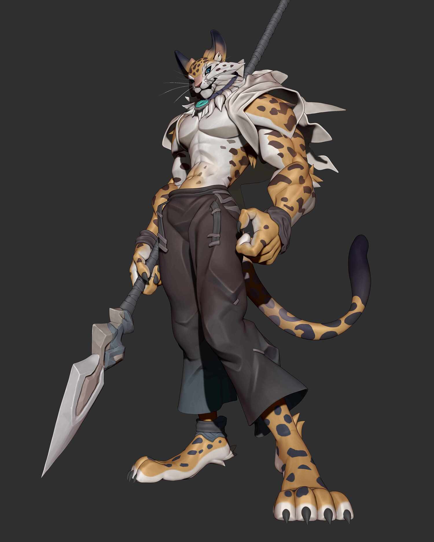Furry_leopard_warrior - ZBrushCentral