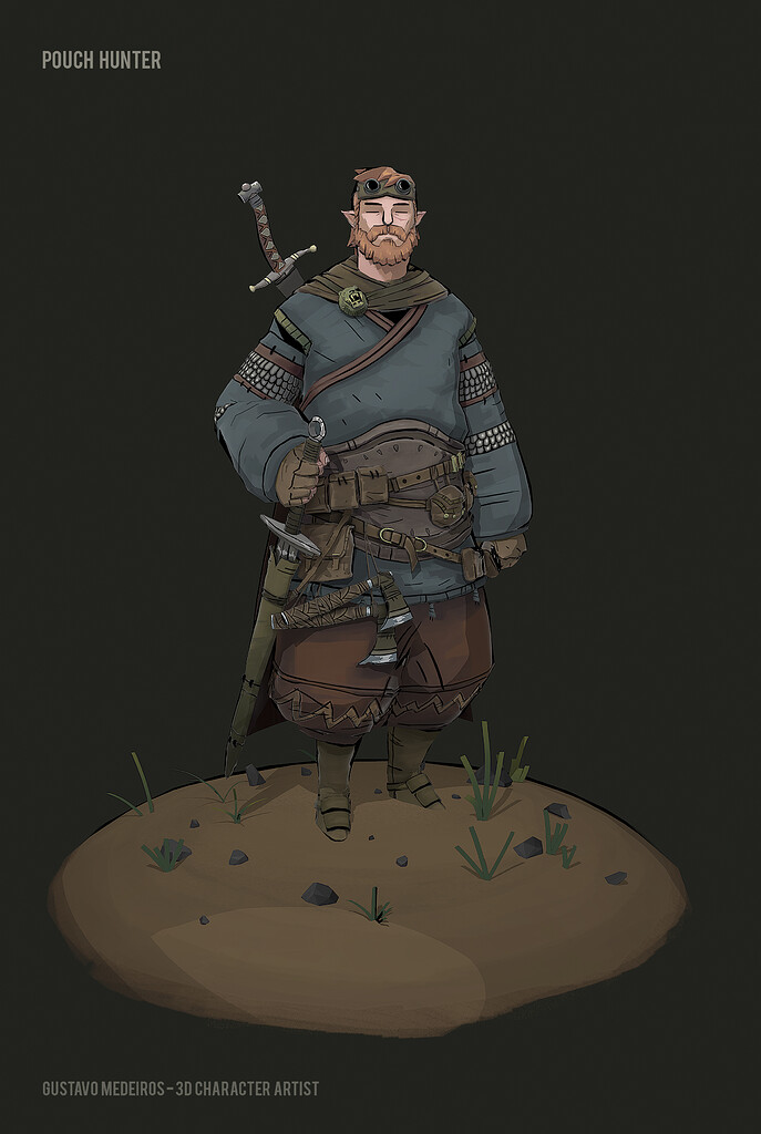 Pouch Hunter - Lowpoly Character - ZBrushCentral